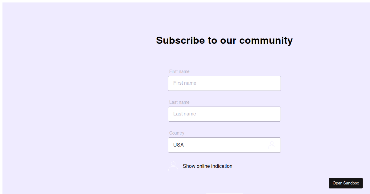 selector picker - Codesandbox