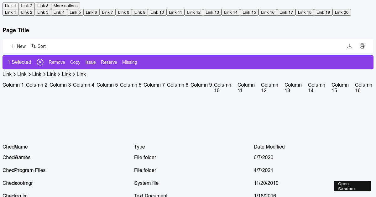 Management comps - Codesandbox