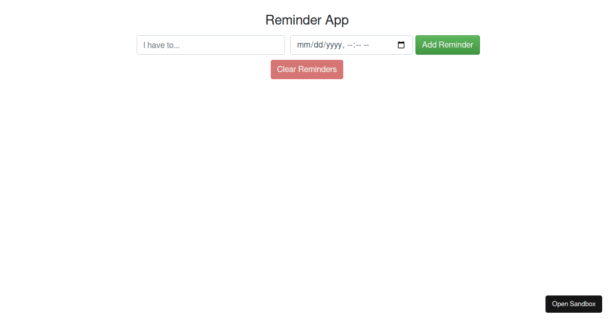 reminderapp-reactjs - Codesandbox