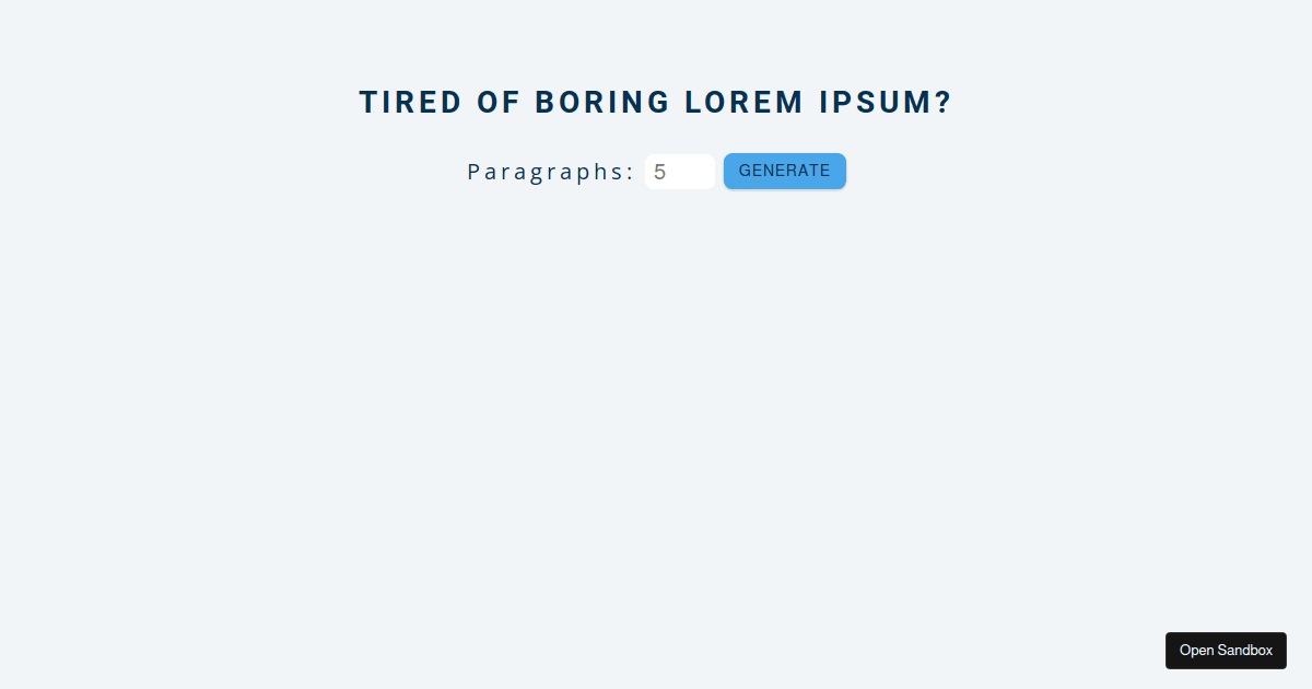 lorem-ipsum - Codesandbox