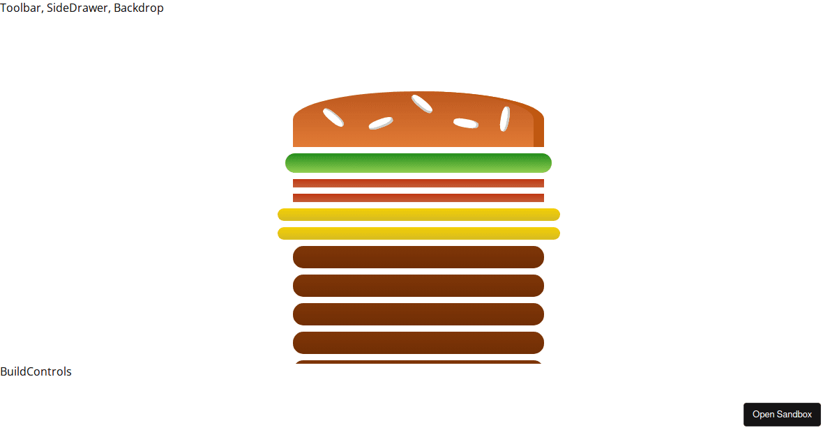Burger Builder Codesandbox