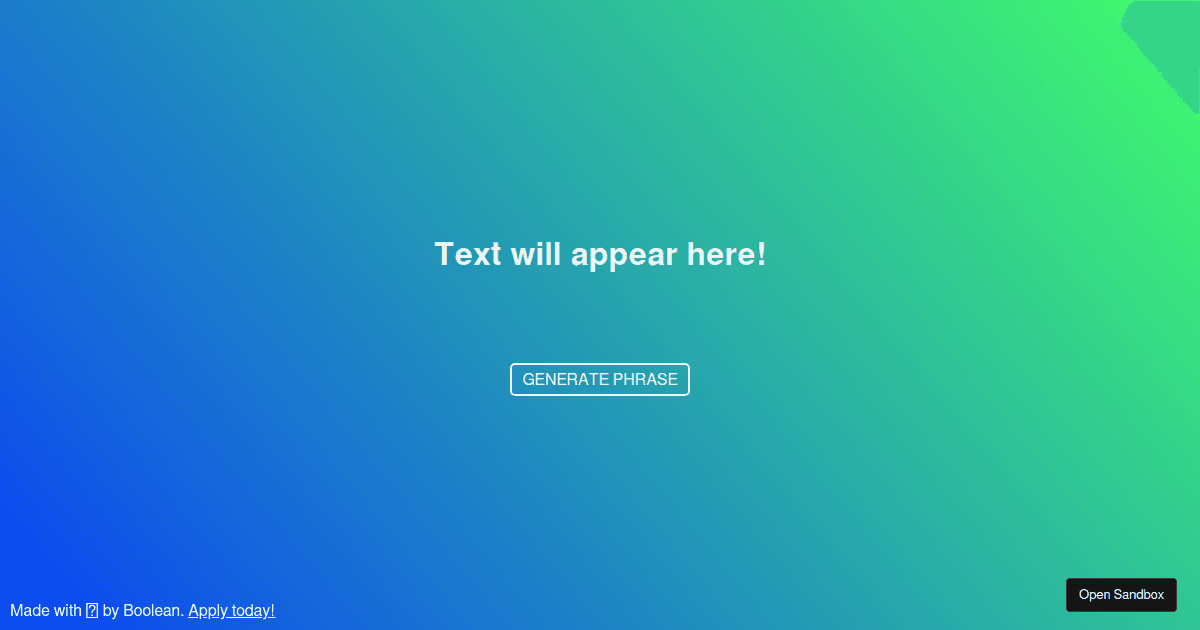 05/08/2021 - Random Phrase Generator - Codesandbox