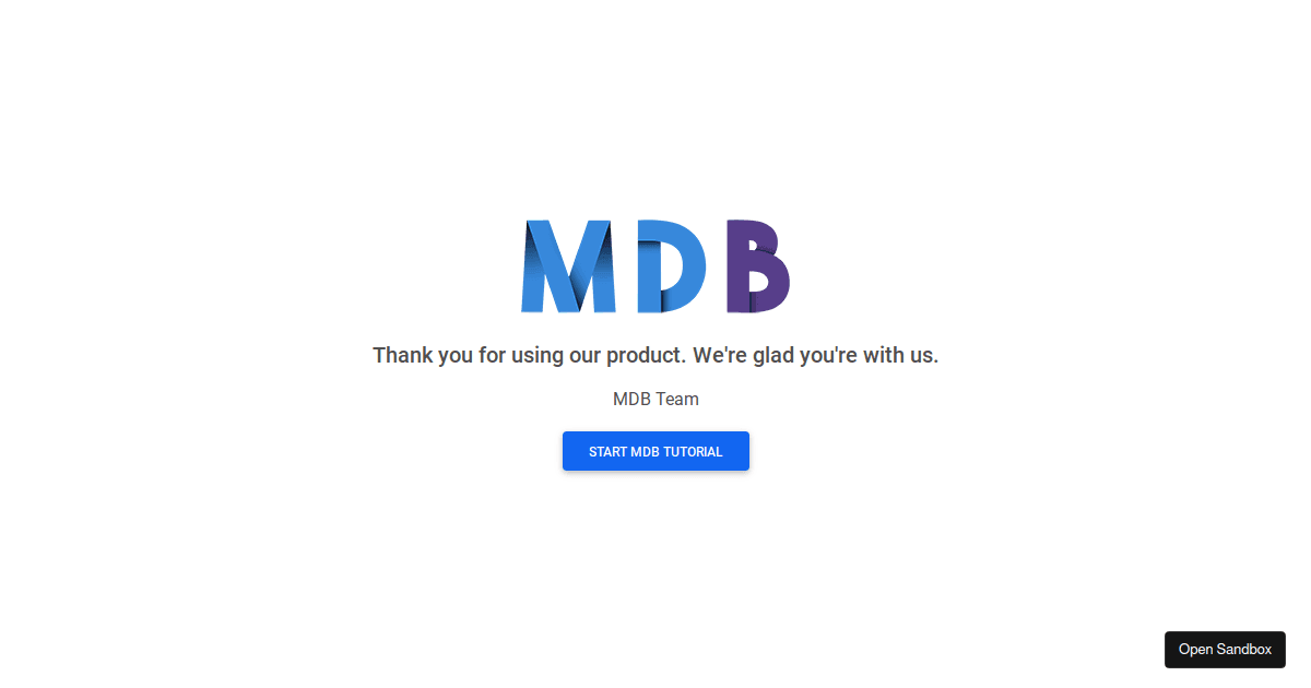Mdb React Template Codesandbox