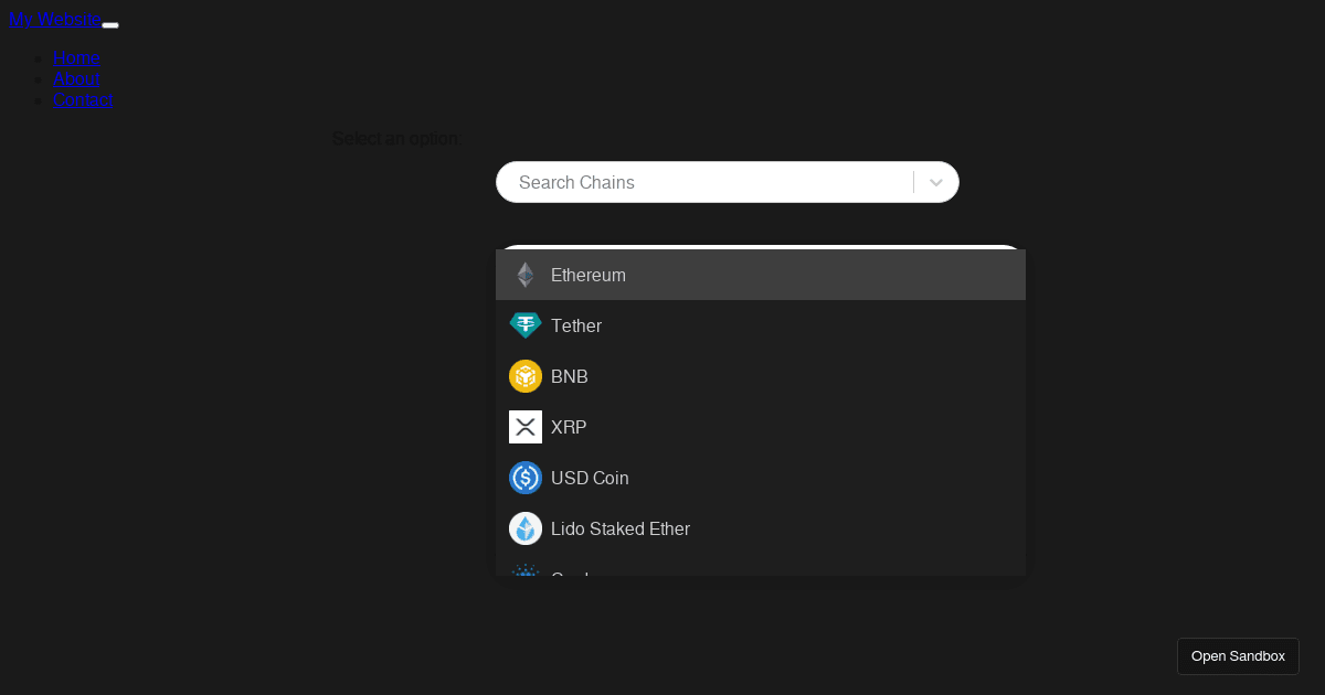 Crypto Tracker Reactjs Forked Codesandbox