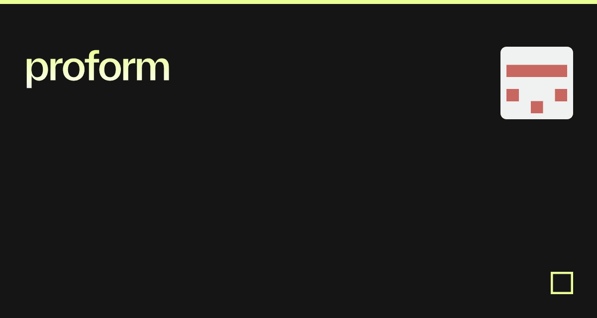 proform - Codesandbox