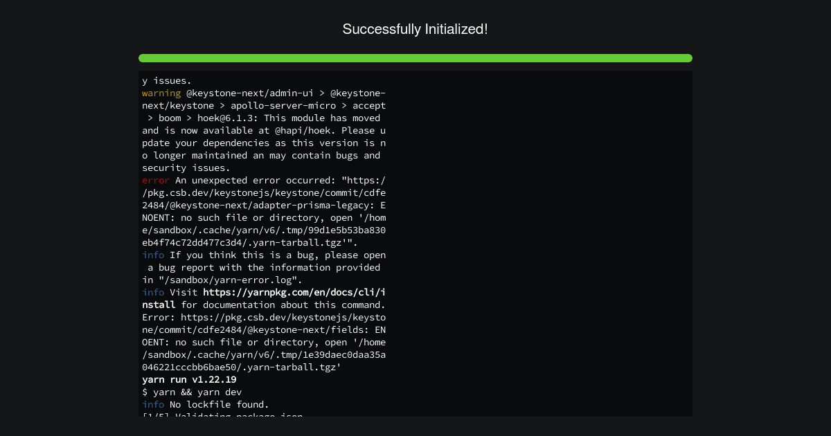 @keystone-next/example-sandbox - Codesandbox