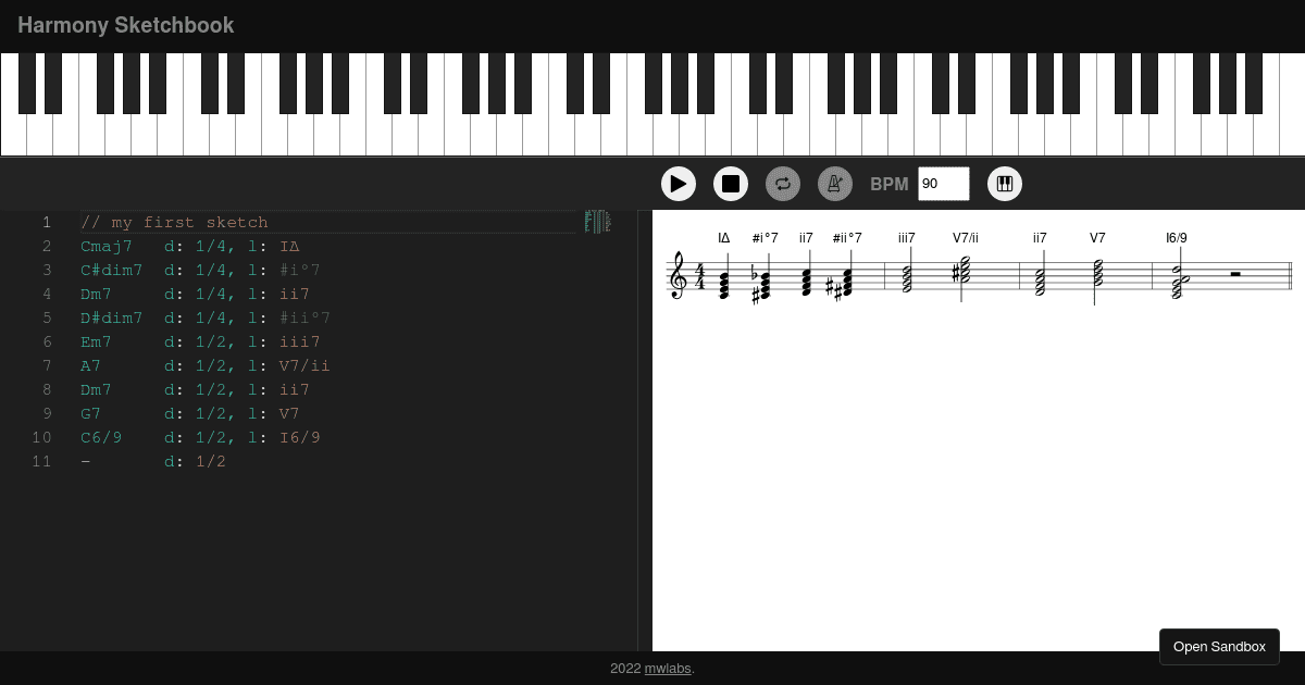 harmony-sketchbook - Codesandbox