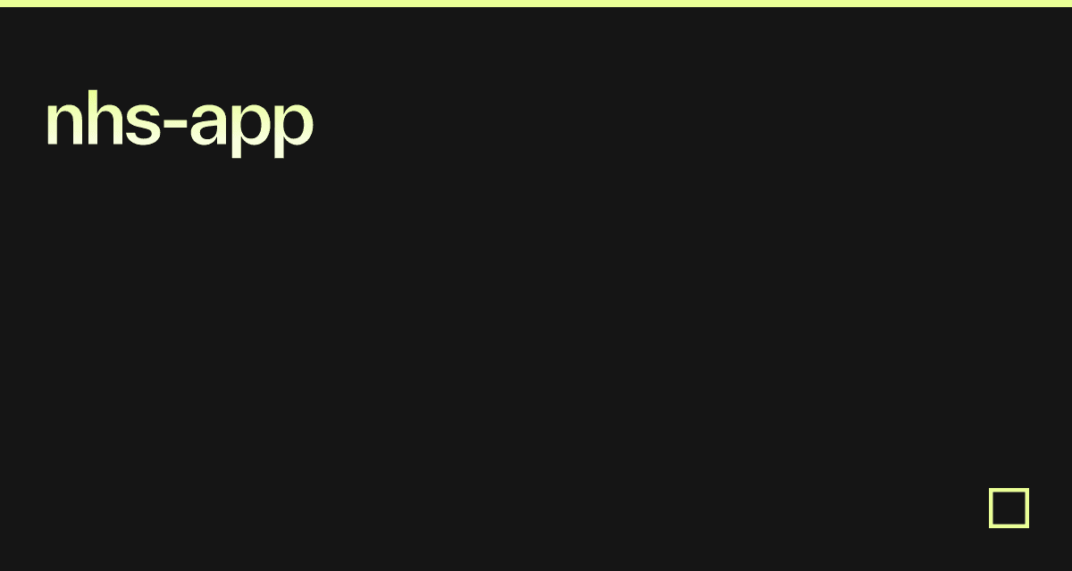 nhs-app - Codesandbox