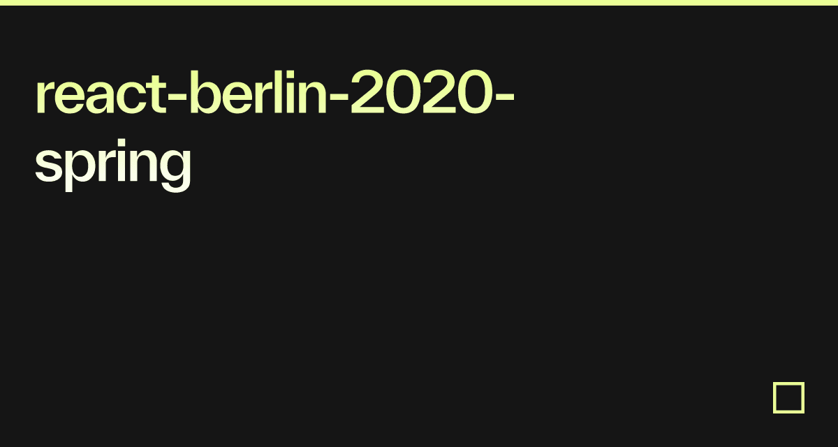 react-berlin-2020-spring - Codesandbox