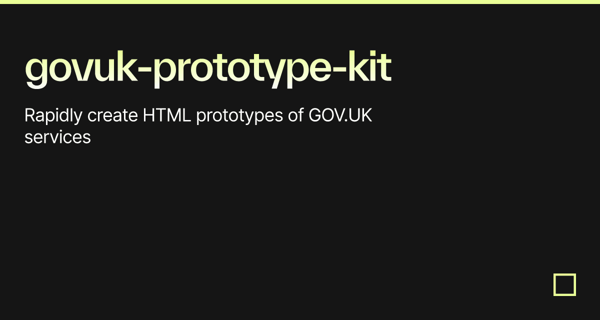 Govuk Prototype Kit Codesandbox