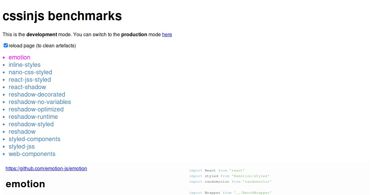 cssinjs-benchmarks v2 decorators - Codesandbox