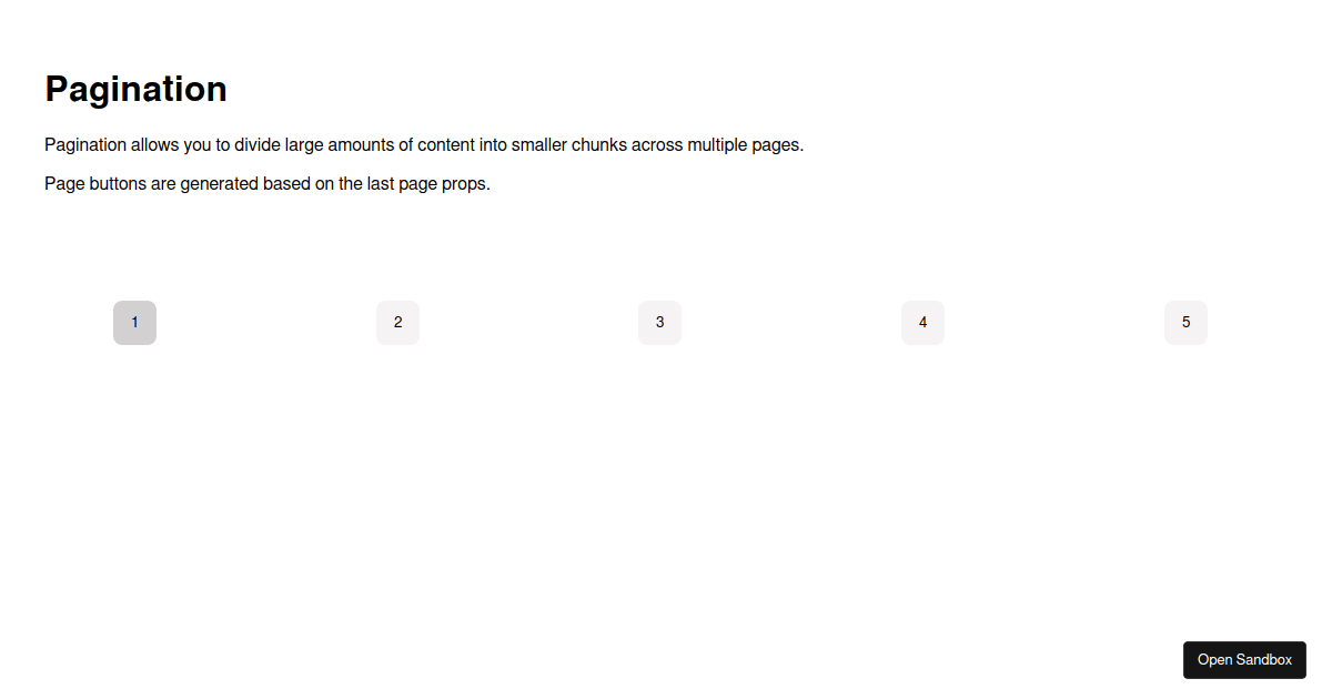 Pagination - Codesandbox Pagination - Codesandbox