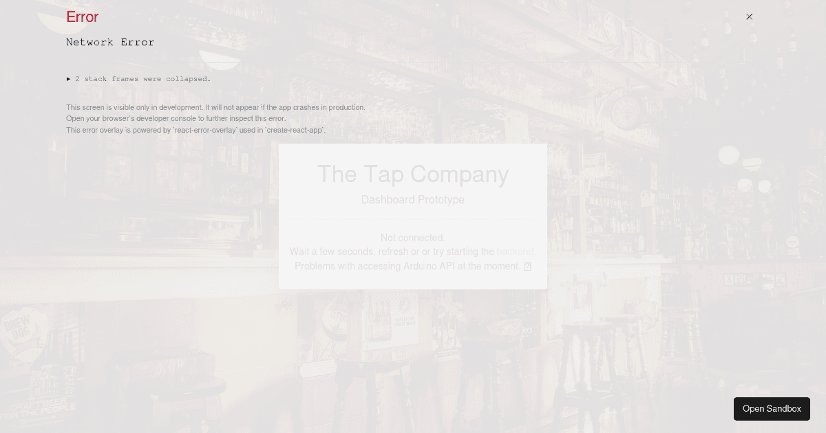 The Tap Company (Frontend) (forked) - Codesandbox