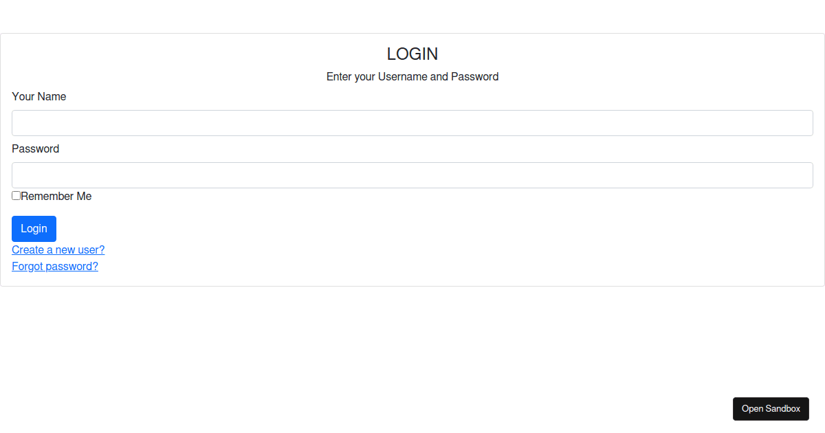 Authentication Flow (forked) - Codesandbox