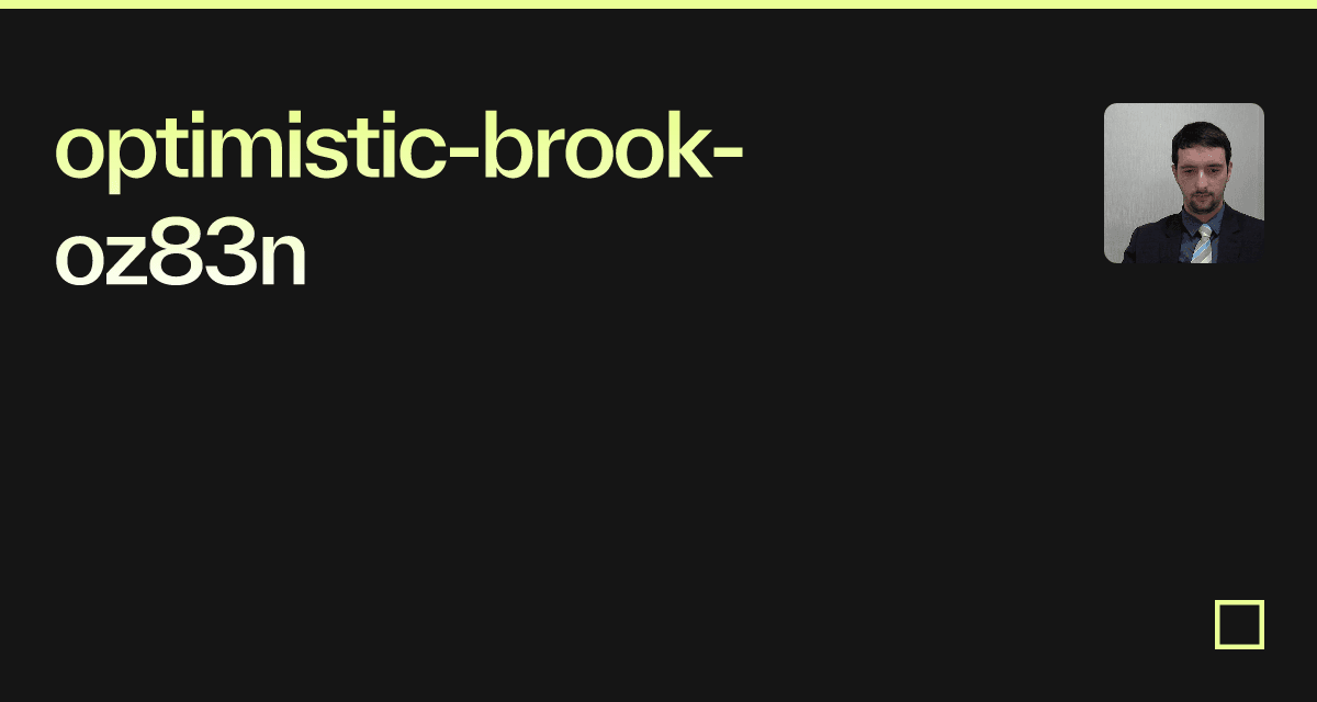 optimistic-brook-oz83n - Codesandbox