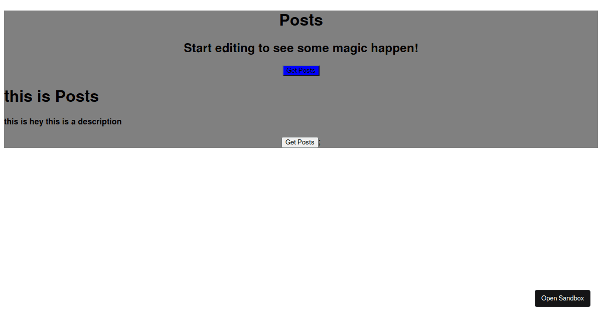 React Codesandbox