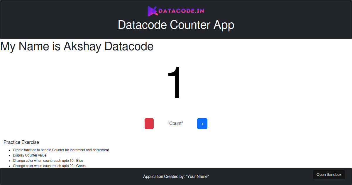 Counter-App-Practice - Codesandbox