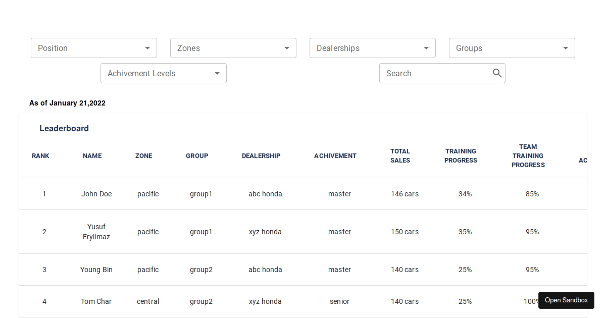 EnhancedTable Material Demo (forked) - Codesandbox
