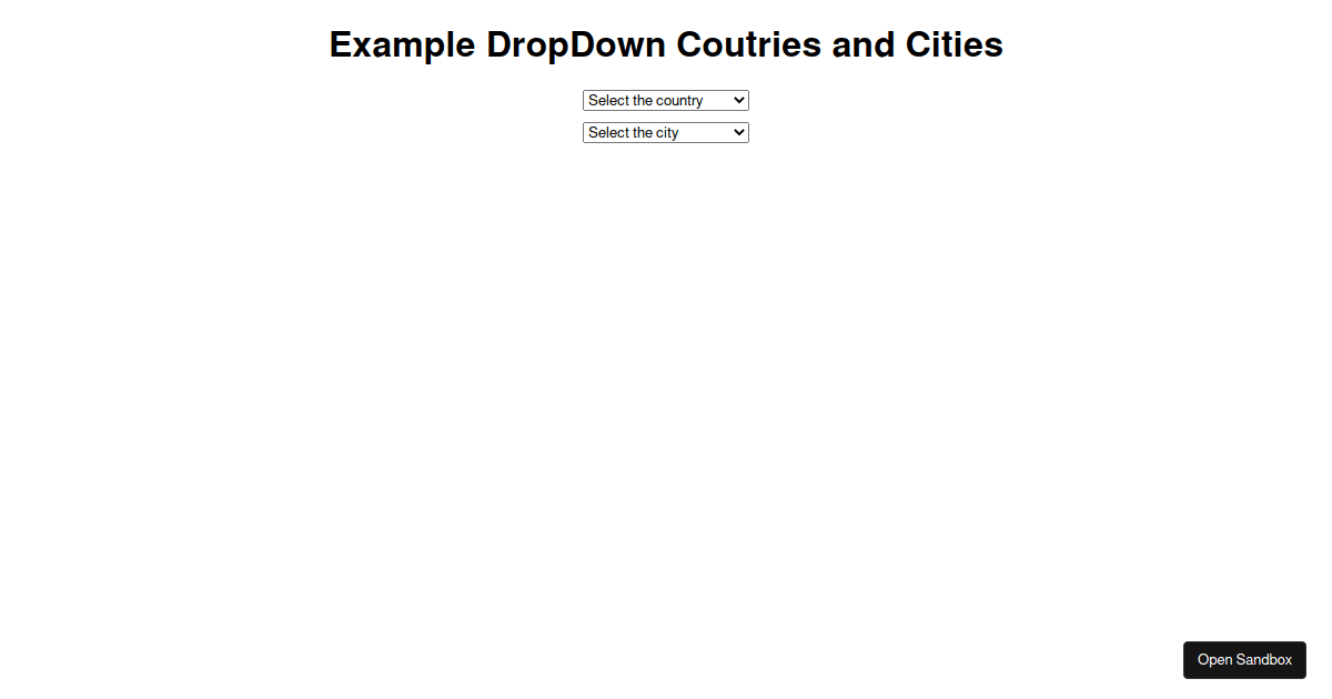 Dropdown React Codesandbox