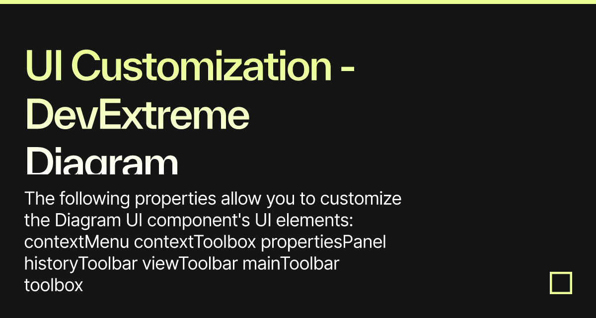 UI Customization - DevExtreme Diagram - Codesandbox