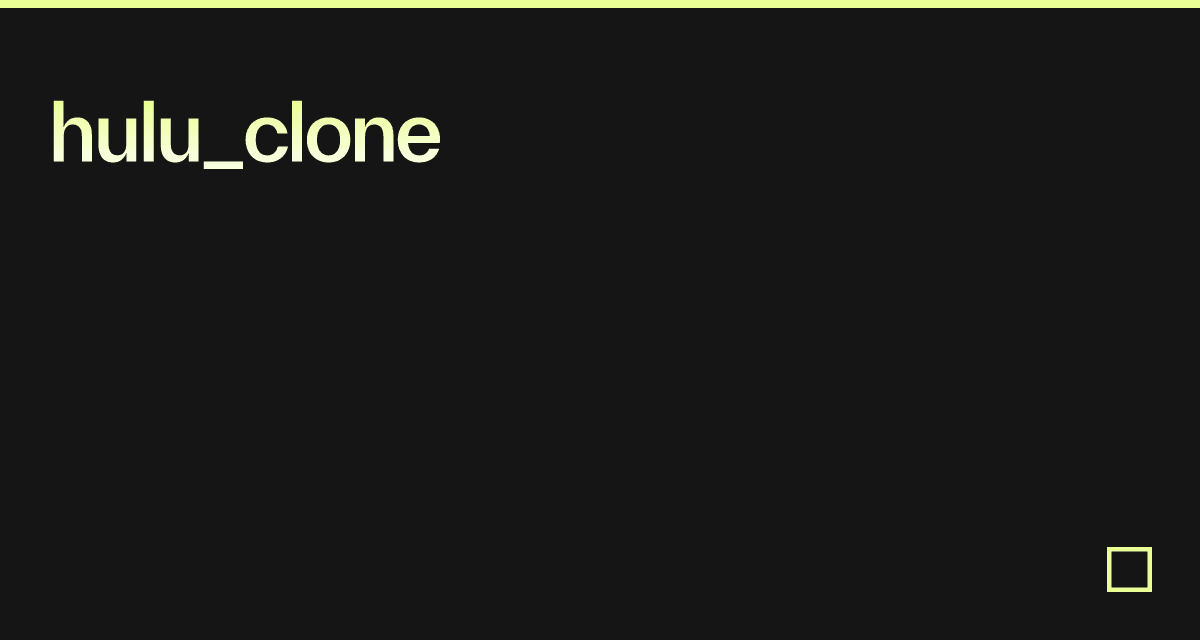 hulu_clone - Codesandbox