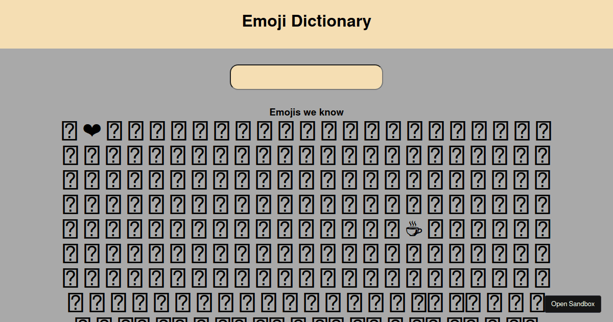 emoji - Codesandbox