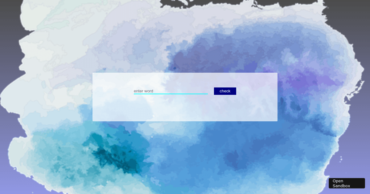palindrome - Codesandbox