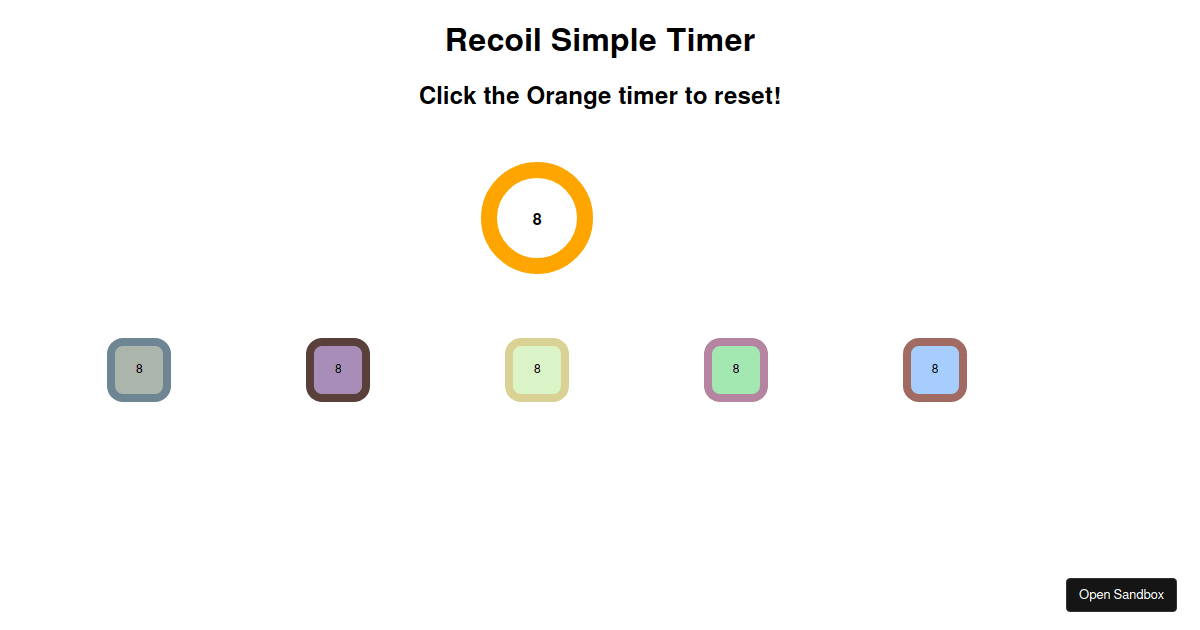 Fauteuilreact Recoil Typescript Simple Timer Codesandbox