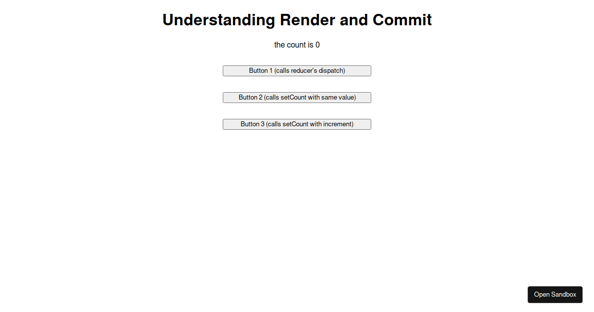 Understanding Render and Commit - Codesandbox