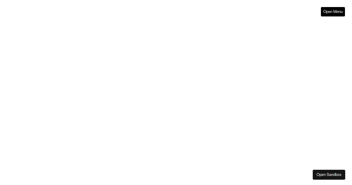 Sidebar Menu Animation Codesandbox
