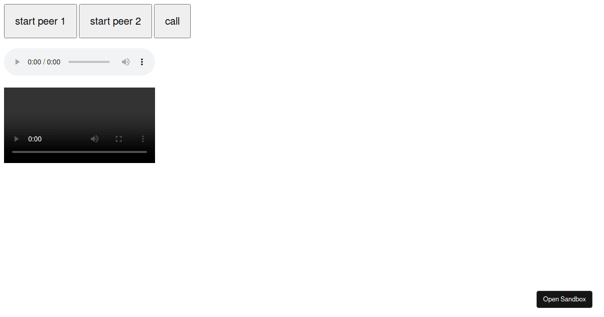 webrtc-peerjs-audio-sample - Codesandbox
