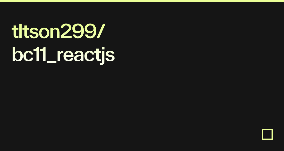 tltson299/bc11_reactjs - Codesandbox
