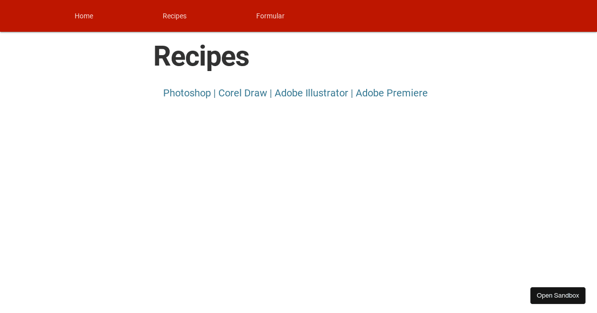 recipes - Codesandbox