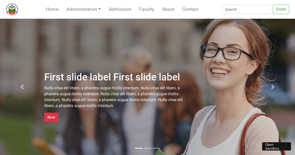 university-website - Codesandbox