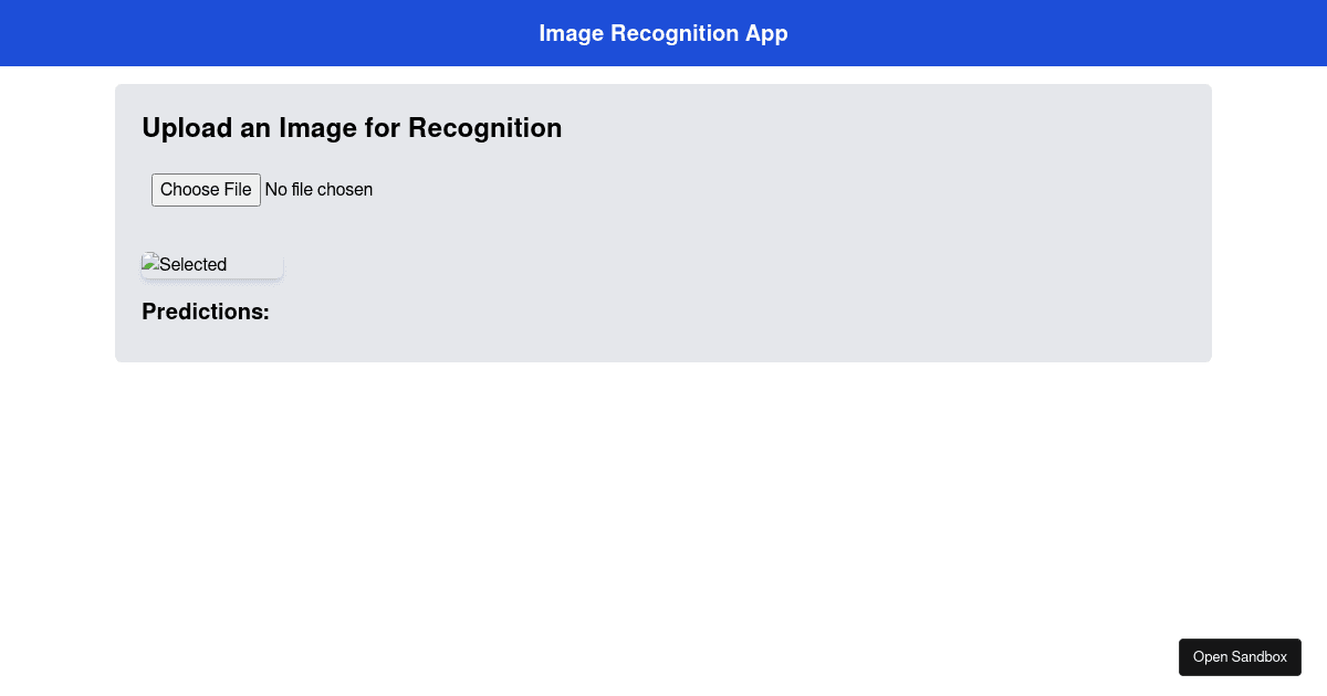 image-recognition-tf - Codesandbox