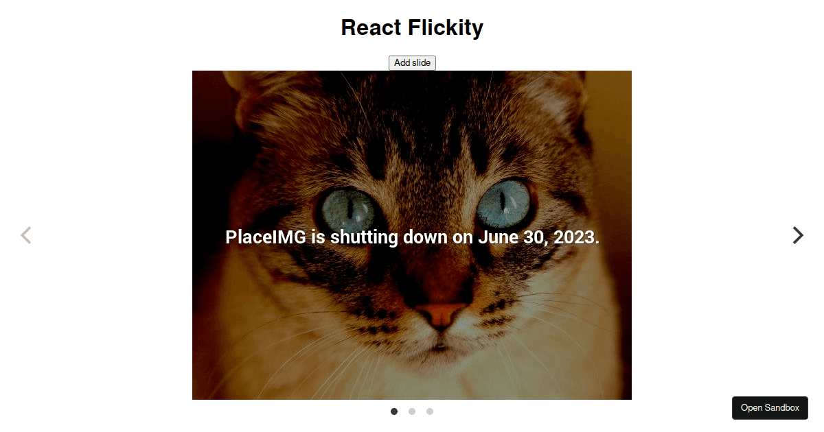 React Flickity Component Flickity Fade Forked Codesandbox