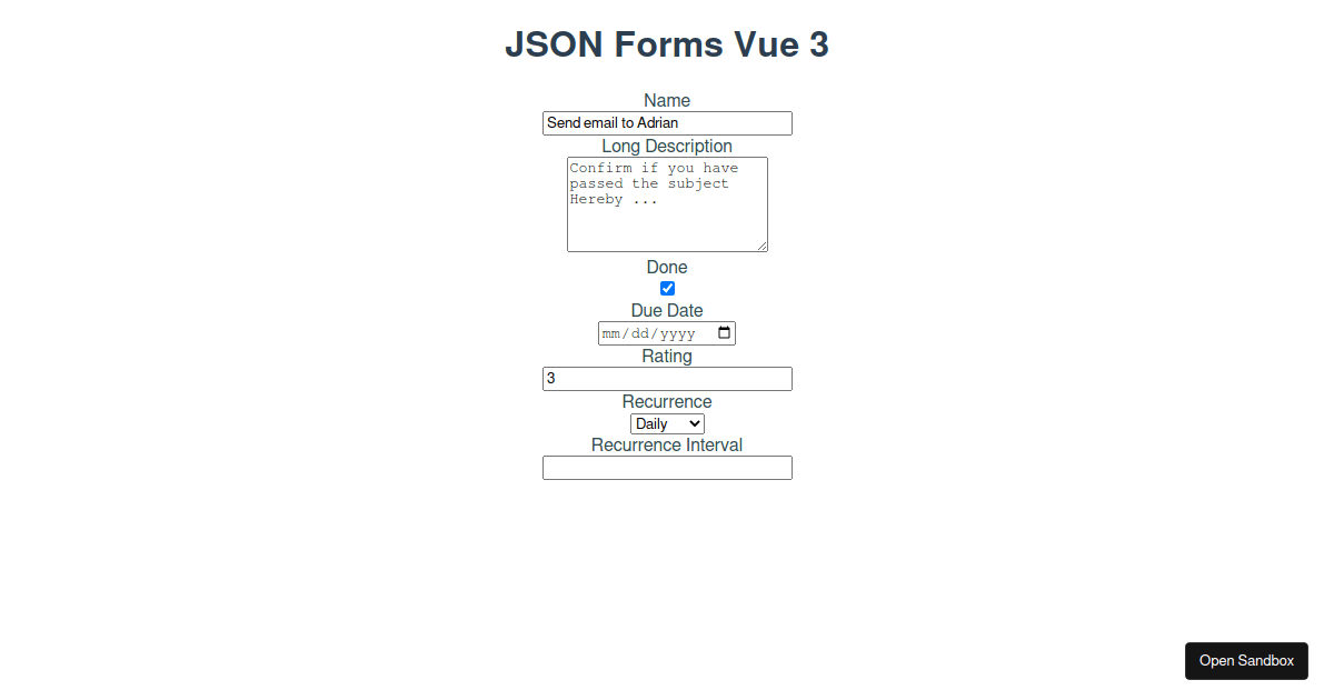 Jsonforms Vue Vanilla Custom Renderer P49nyg Codesandbox 