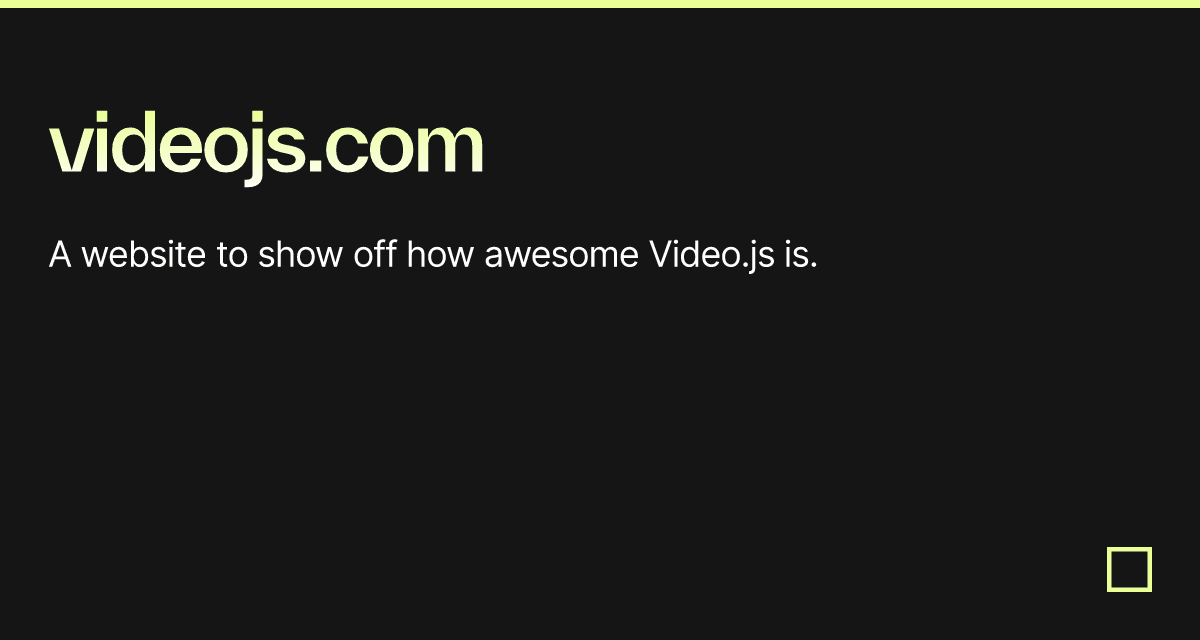 videojs.com - Codesandbox