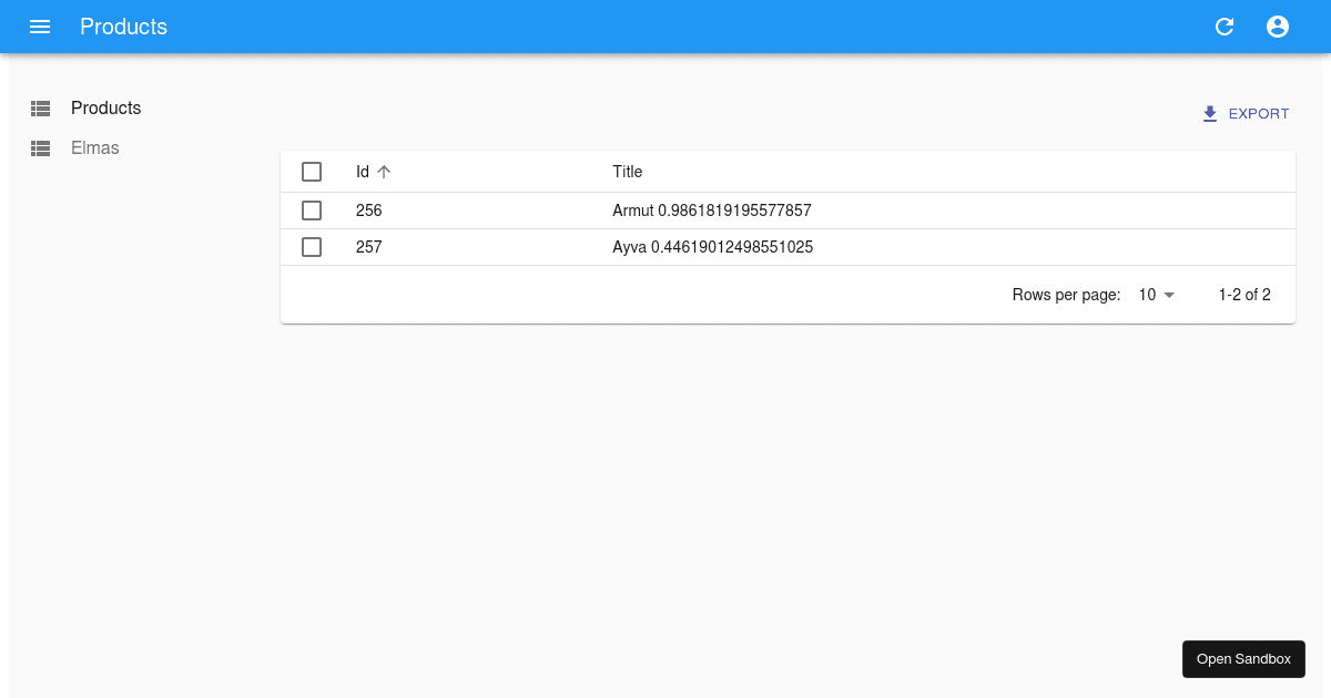 react-admin-custom-getlist-methods - Codesandbox