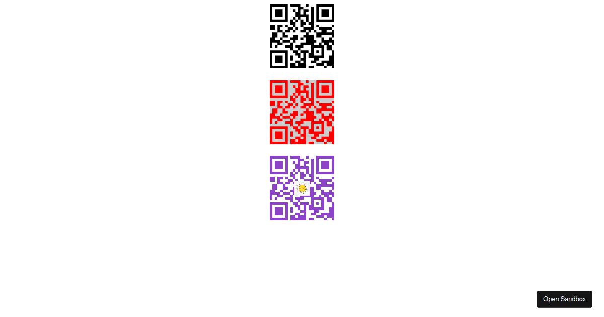 qrcode.react - Codesandbox