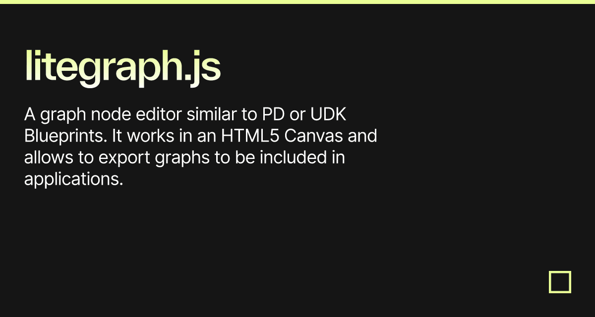 litegraph.js - Codesandbox