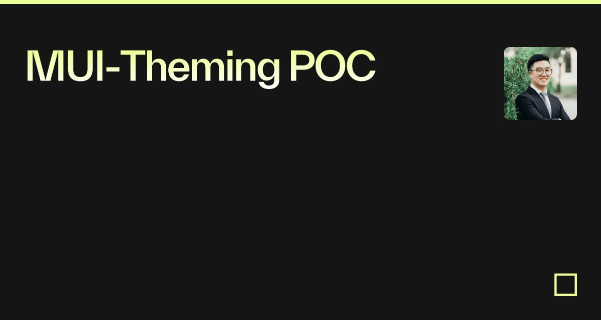 MUI-Theming POC - Codesandbox
