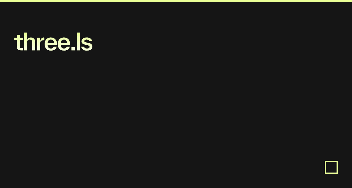three.ls - Codesandbox