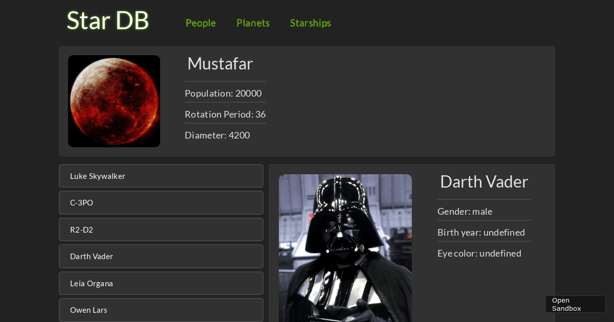 star-db - Codesandbox