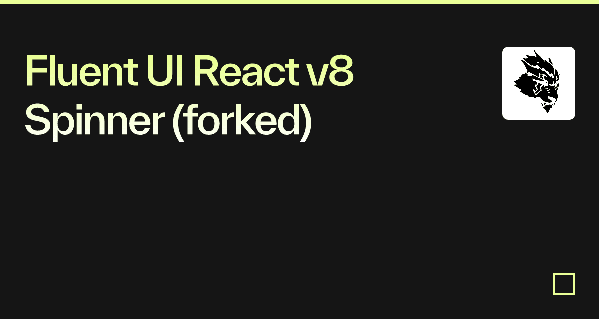 Fluent UI React v8 Spinner (forked) - Codesandbox