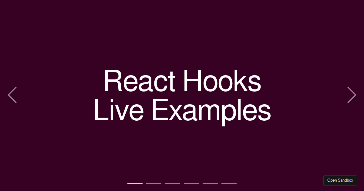 React Hooks Presentation (forked) - Codesandbox