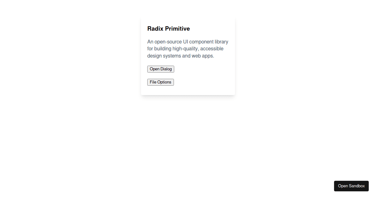 Radix UI + Framer Motion - Codesandbox