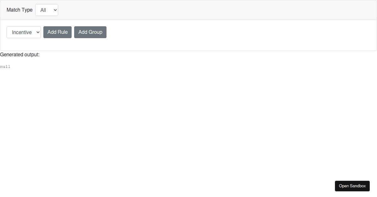 Vue Query Builder Demo - Custom Component (forked) - Codesandbox