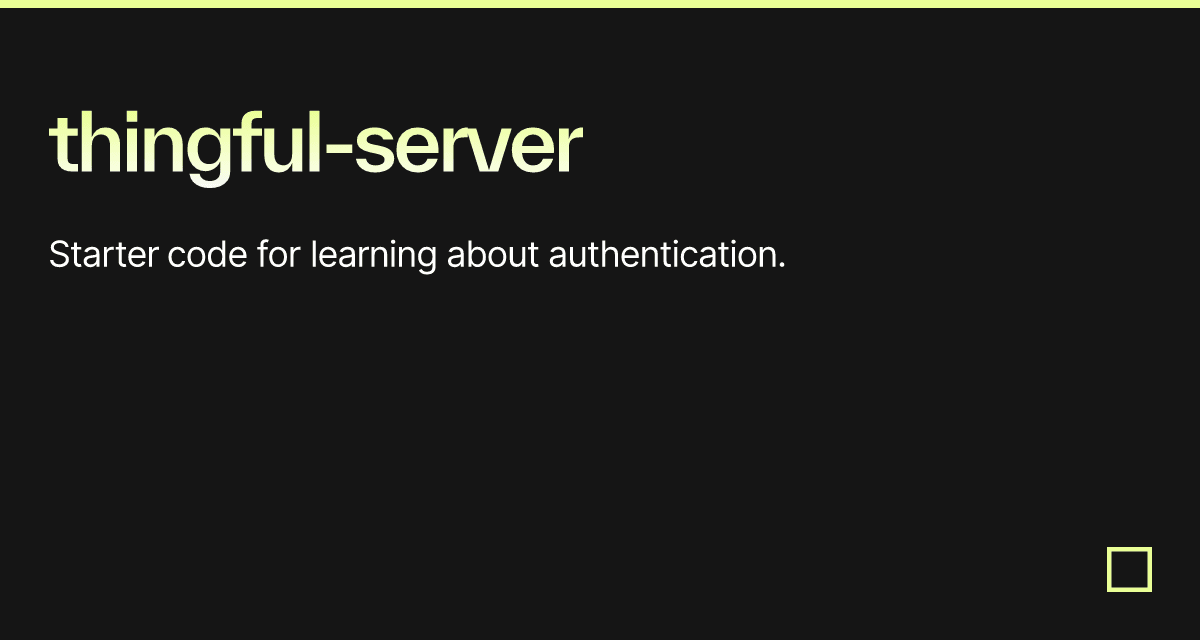 thingful-server - Codesandbox