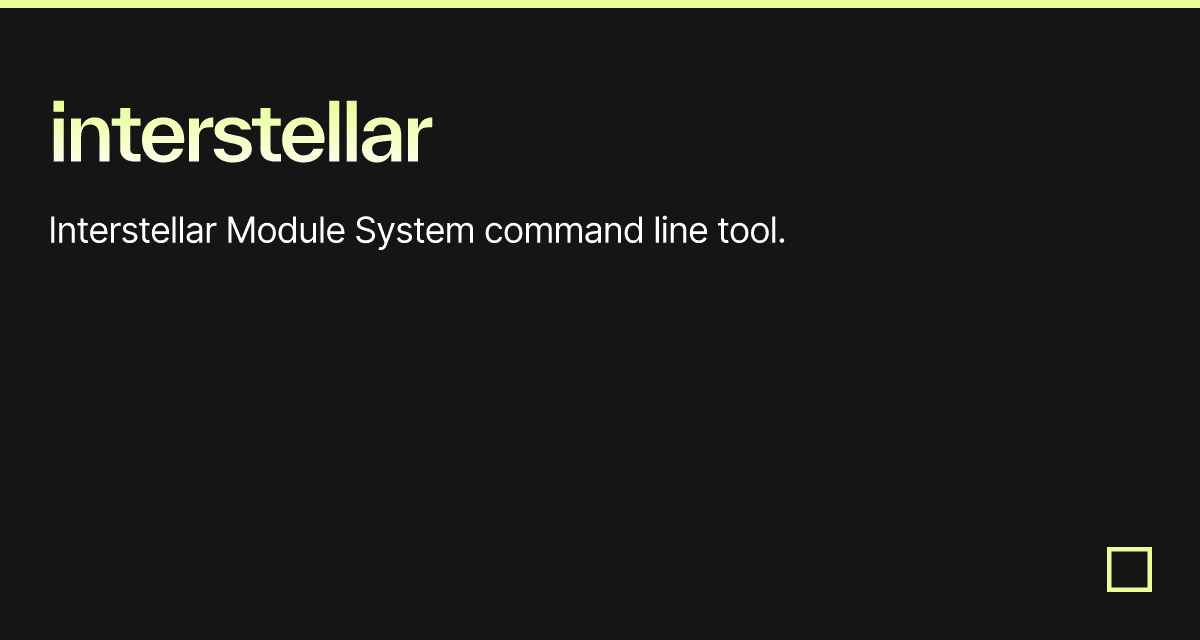interstellar - Codesandbox